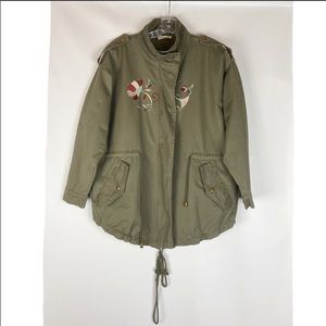 Hummingbird | Jackets & Coats | Hummingbird Embroidered Army Green ...